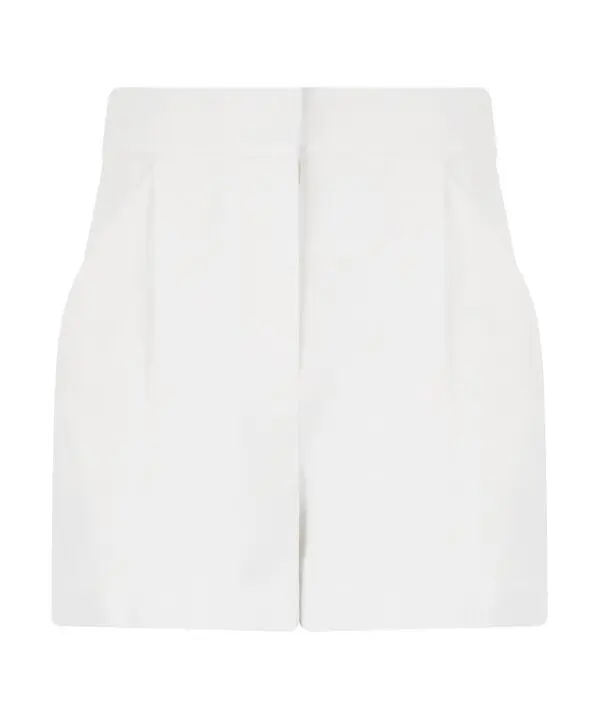 Veronica Beard Marbeau Pleated High-waist Shorts