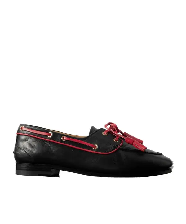 Bally Pavlin Leather Boat Shoes With Tassel Detail