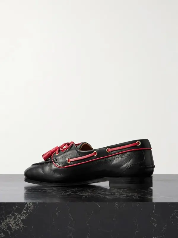 Bally Pavlin Leather Boat Shoes With Tassel Detail