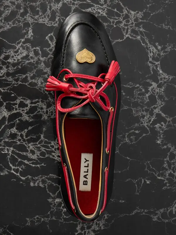 Bally Pavlin Leather Boat Shoes With Tassel Detail