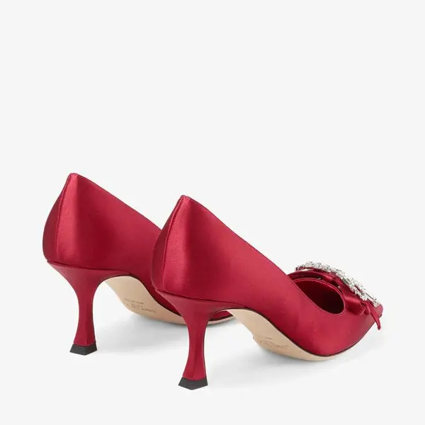 JIMMY CHOO Pointed-toe High Heels With Crystal Bow