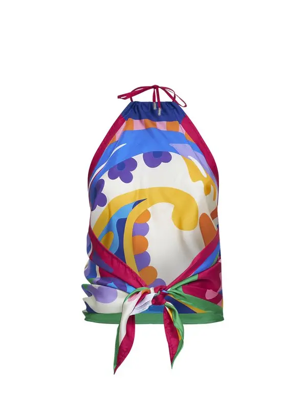 Etro Paisley Print Self-tie Halter Top