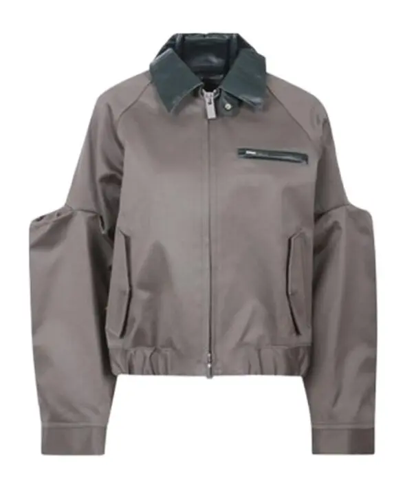 Sacai Leather-collar Shirt Jacket