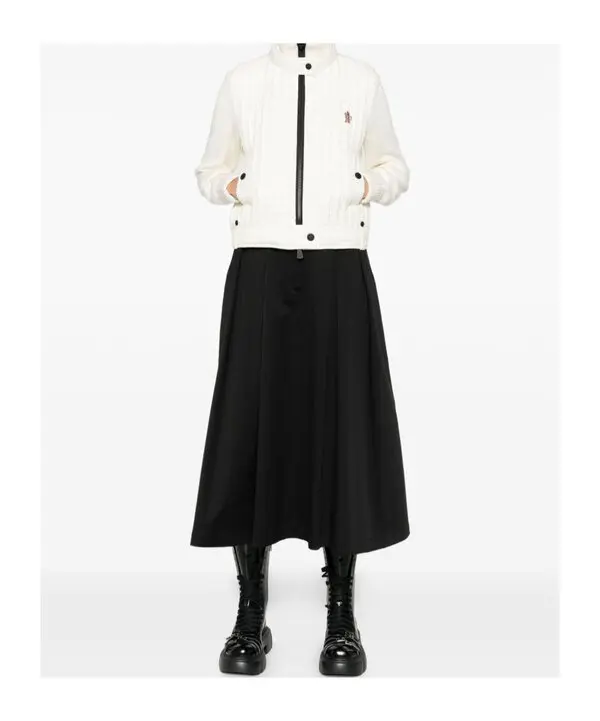 Moncler High Neck Quilted Cardigan