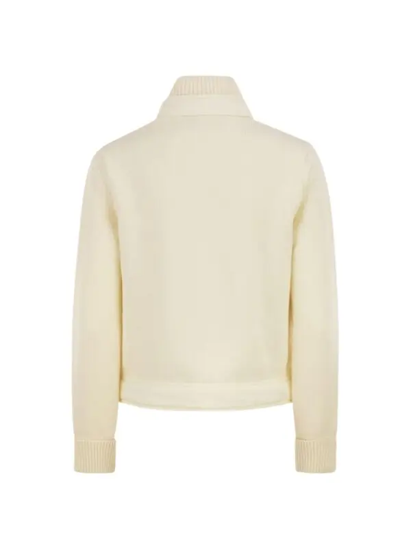 Moncler Quilted Zip-up Knitted Sweater