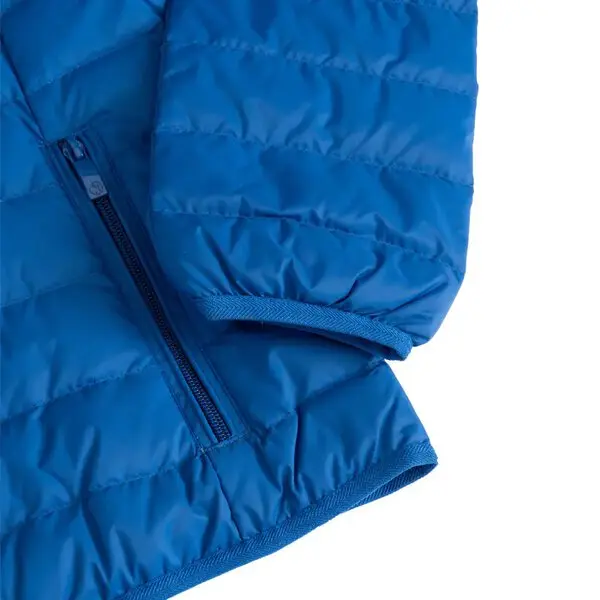 Emporio Armani Logo Detail Quilted Down Jacket - Blue