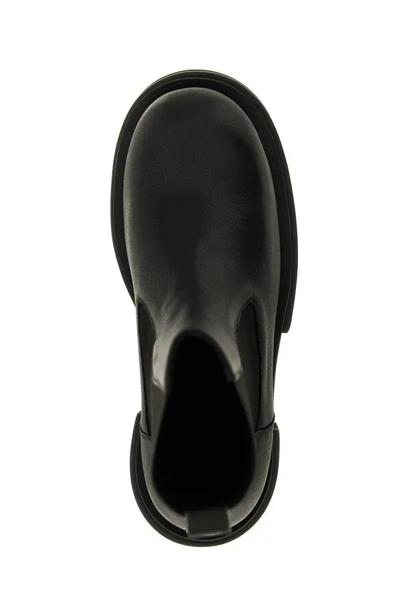Rick Owens Beetle Bogun Leather Chelsea Boots - Black