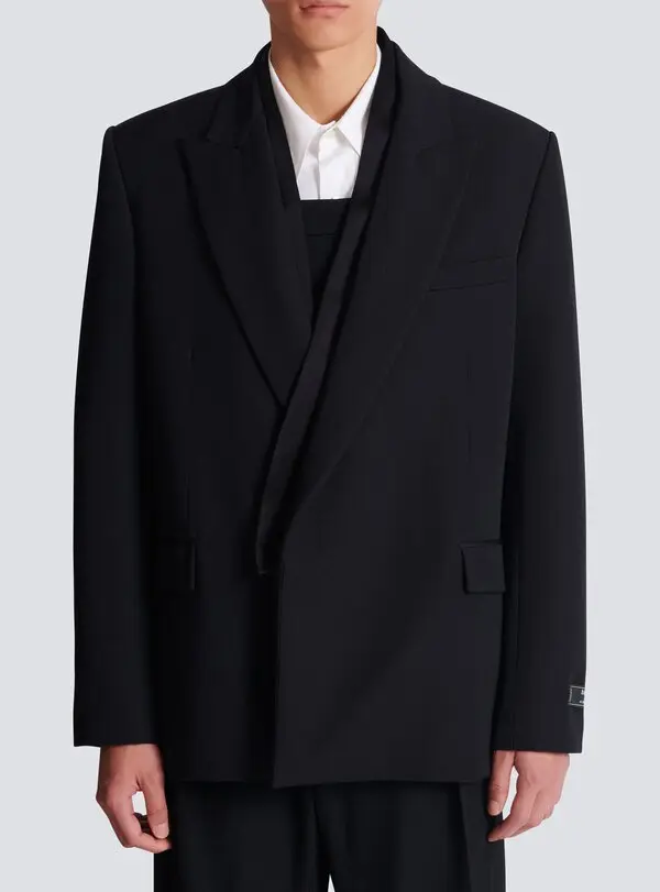 Balmain Grain De Poudre 1-button Jacket