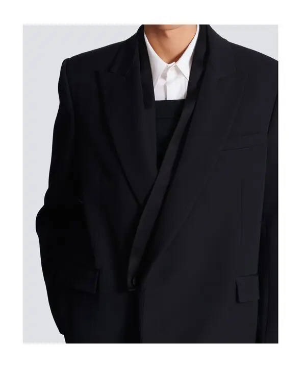 Balmain Grain De Poudre 1-button Jacket