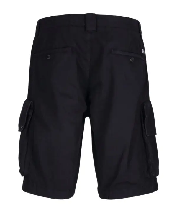 C.P. COMPANY Gabardine Lens Cargo Shorts - Black