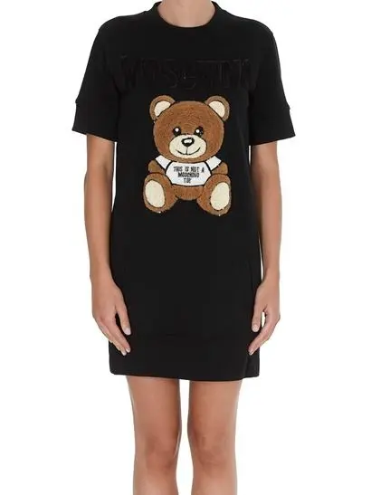 Moschino Teddy Bear Embroidered Dress