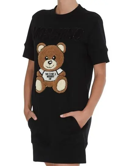 Moschino Teddy Bear Embroidered Dress