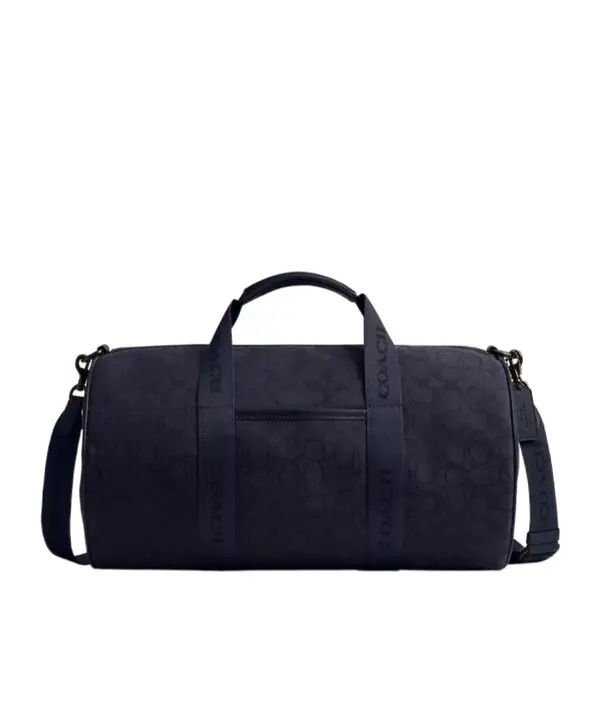 COACH Theo Monogram Duffle Bag - Midnight Navy Blue