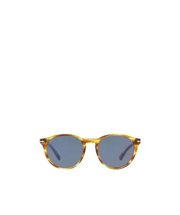 Persol Round Frame Sunglasses With Logo Detail - Gray