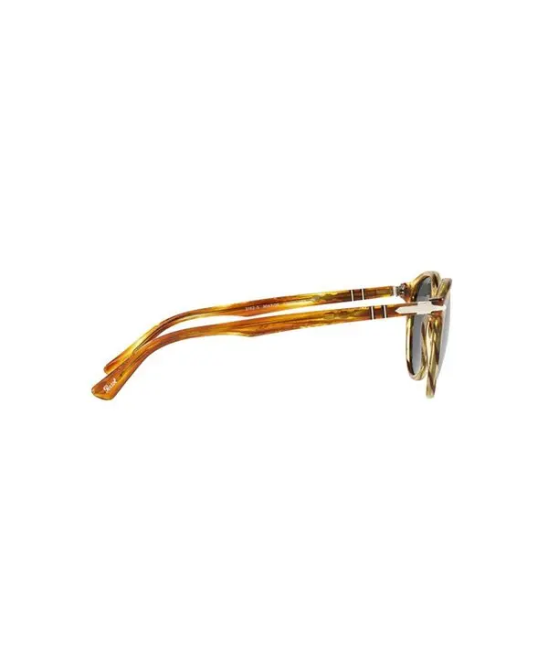 Persol Round Frame Sunglasses With Logo Detail - Gray
