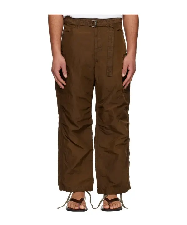 Sacai Belted Cargo Casual Pants - Brown