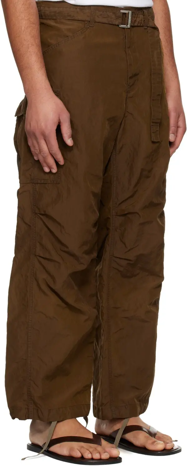 Sacai Belted Cargo Casual Pants - Brown