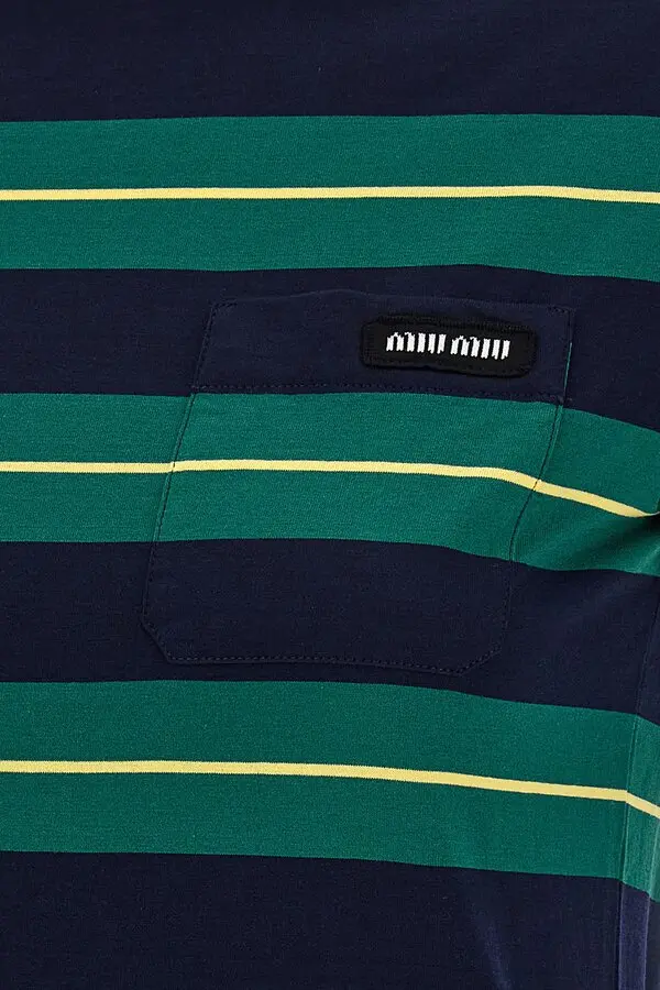 Miu Miu Striped Crewneck T-shirt