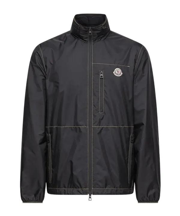 Moncler Arrakis Logo Patch Zip-up Jacket - Black