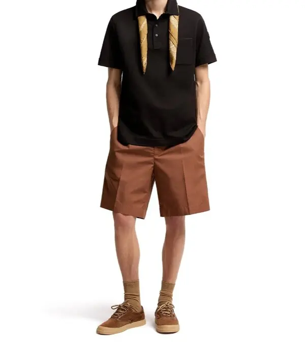 Moncler Short-sleeve Pocket Polo Shirt - Black