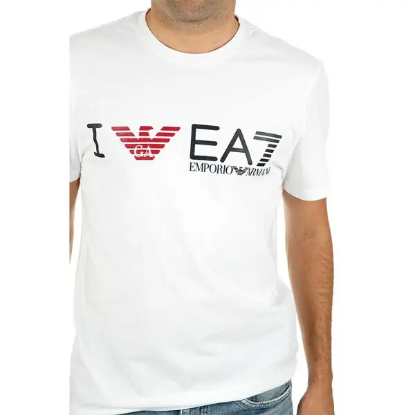 EA7 Logo Round-necked T-shirt