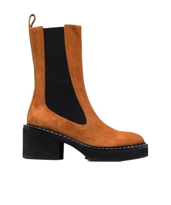 Khaite Calgary Block Heel Boots - Black