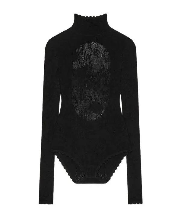 Givenchy Floral Lace Bodysuit - Black