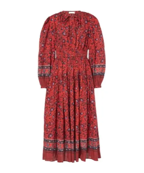 Ulla Johnson Floral Print V-neck Dress