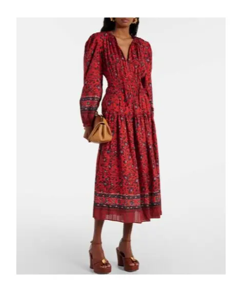Ulla Johnson Floral Print V-neck Dress