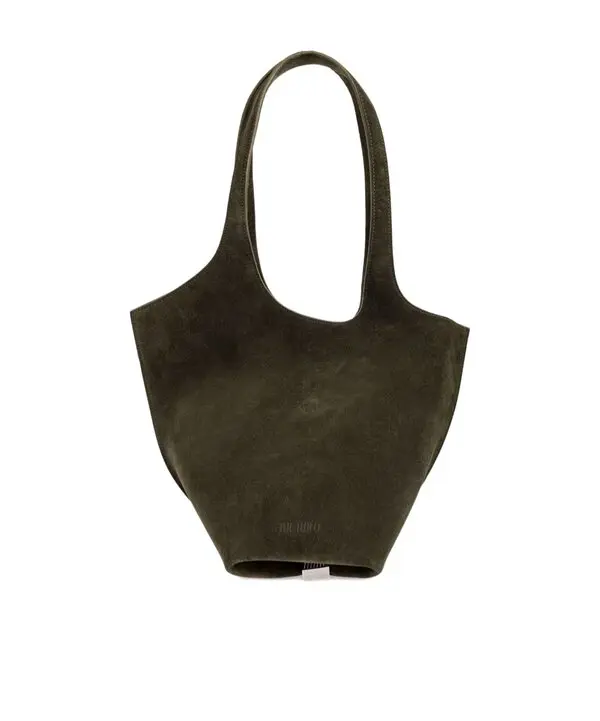 Attico La Scoop Asymmetric Medium Shopper Bag - Black