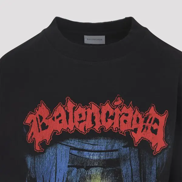 Balenciaga Graphic Print T-shirt - Black
