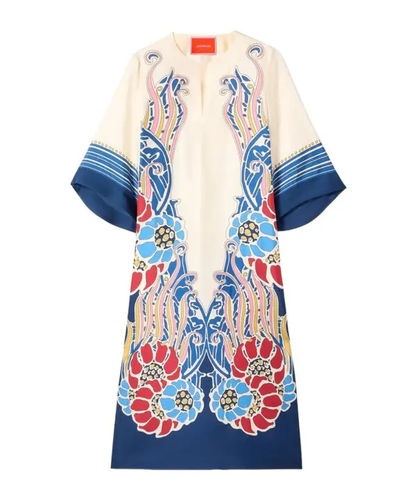 La DoubleJ Floral Print Kaftan Beachwear - Multicolor