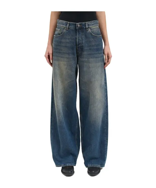 HAIKURE Belt Loop Wide Leg Jeans