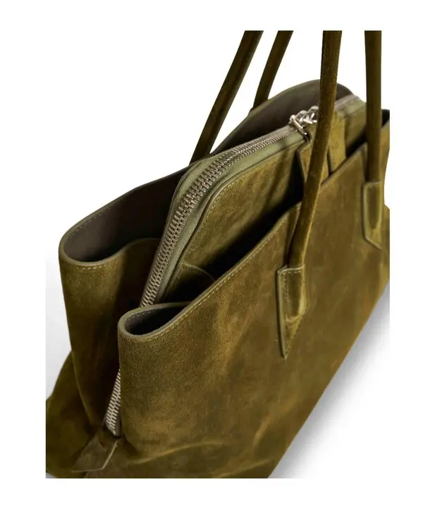 Attico Top Handle Shoulder Bag - Brown