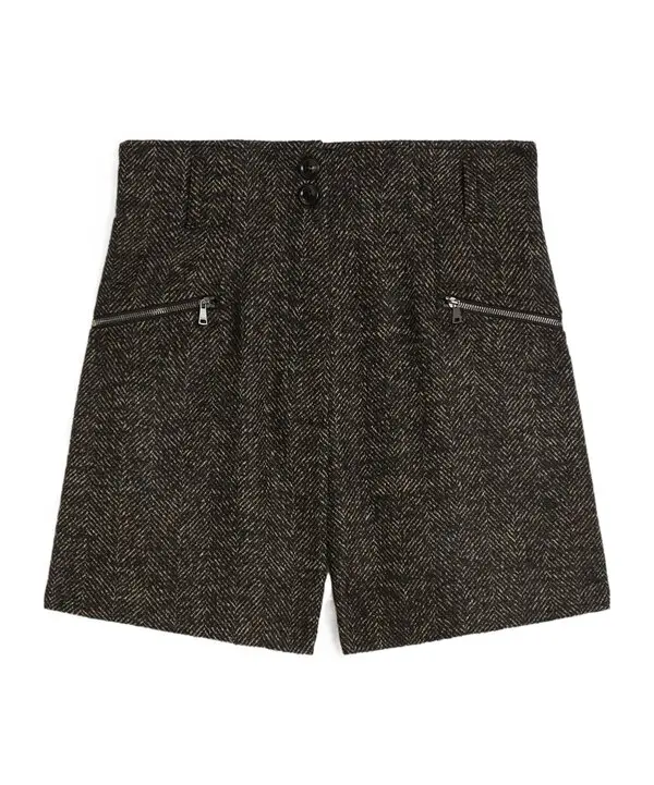 Max Mara Bolzano Wool Blend Shorts - Black