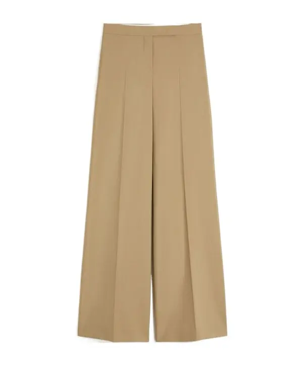 Max Mara Bronte Crease Detailed Pants - Camel