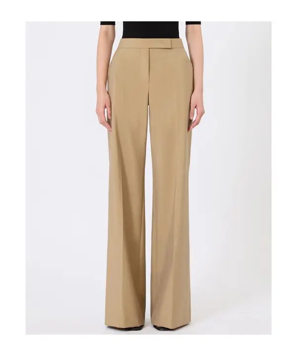 Max Mara Bronte Crease Detailed Pants - Camel