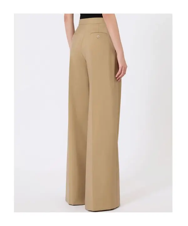 Max Mara Bronte Crease Detailed Pants - Camel