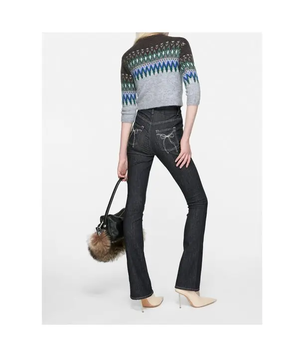Acne Studios Crewneck Knitted Top With Nordic Patterns