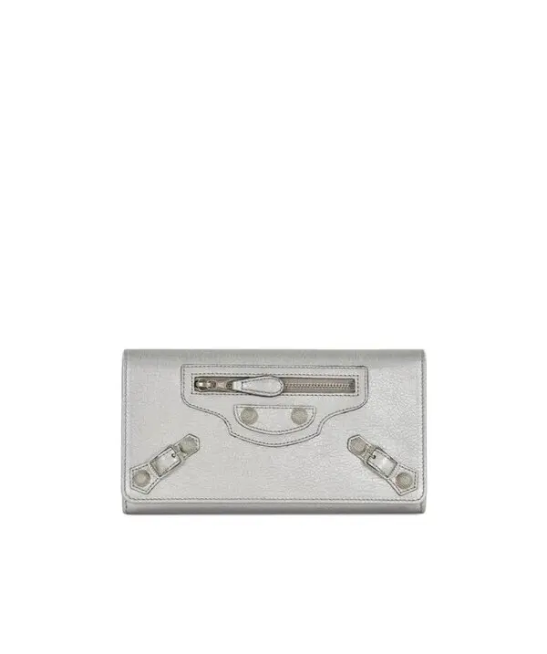 Balenciaga Logo Wallet - Gray