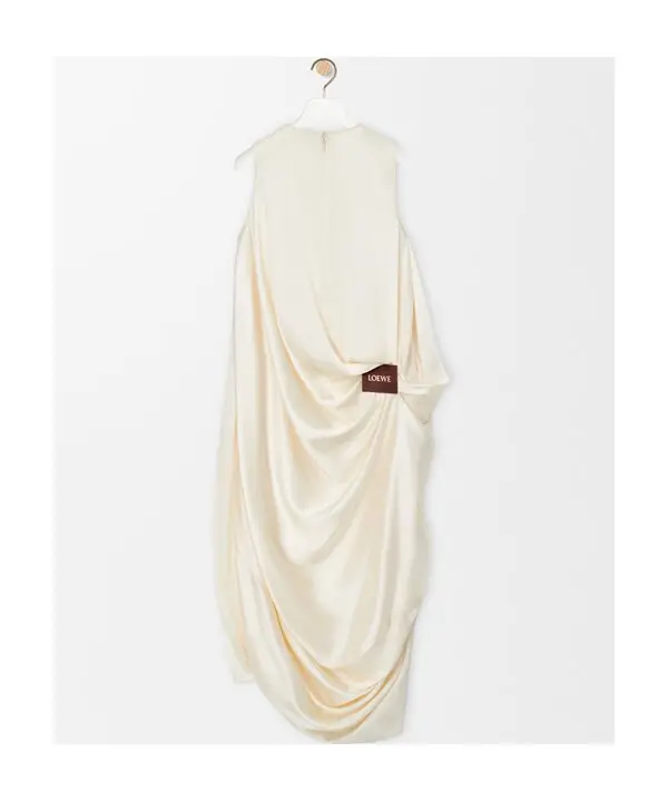 Loewe Draped Silk Midi Dress