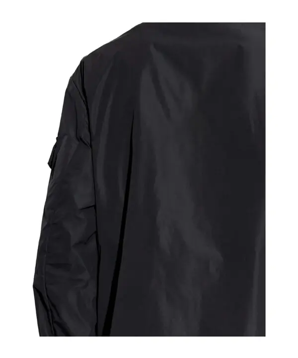 Moncler Sayan Logo Patch Zip-up Jacket - Black