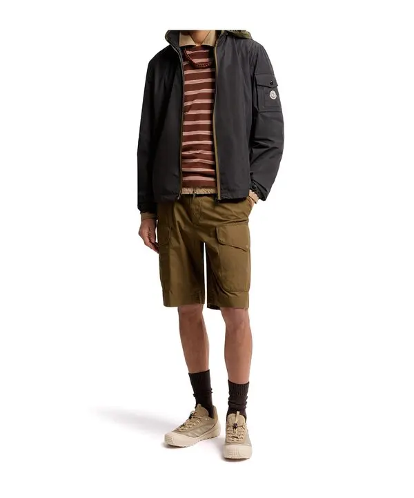 Moncler Sayan Logo Patch Zip-up Jacket - Black