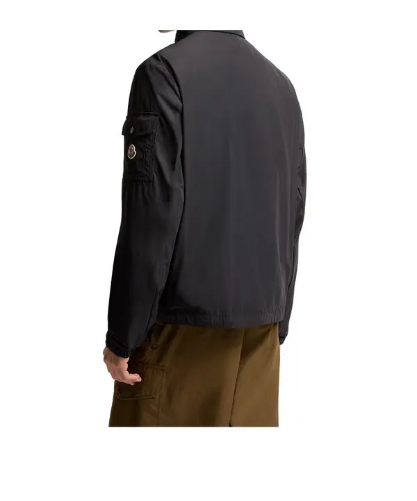 Moncler Sayan Logo Patch Zip-up Jacket - Black