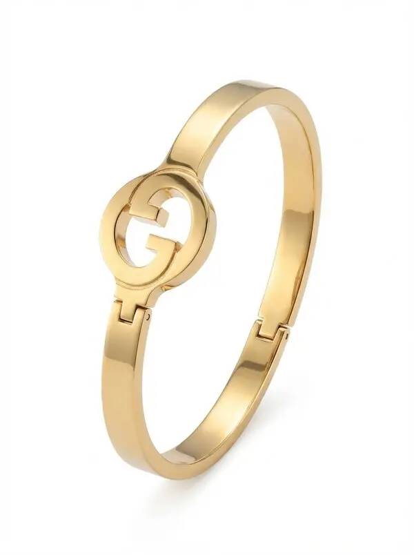 Gucci Blondie Crystal Bangle Bracelet - Light Gold
