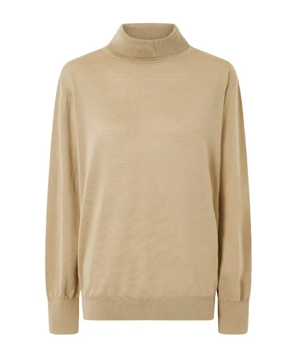 TOTEME Wool Roll-neck Knitted Jumper - Beige