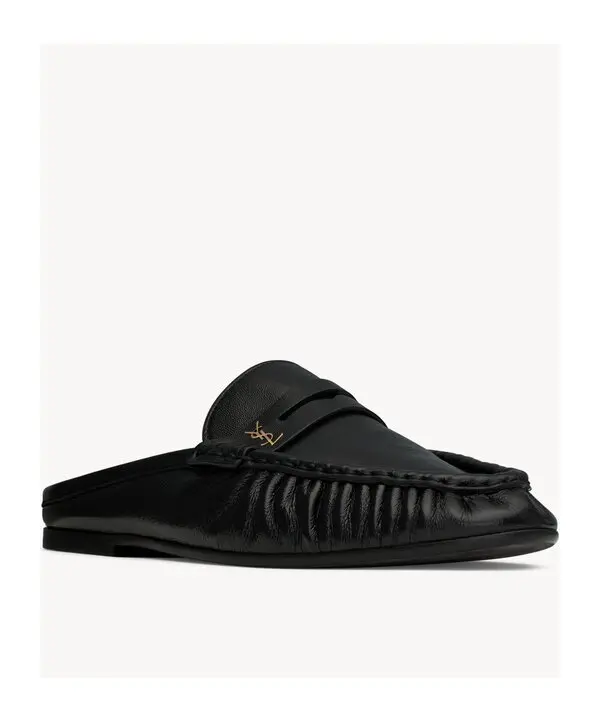 Saint Laurent Le Loafer Slip-on Mules - Black