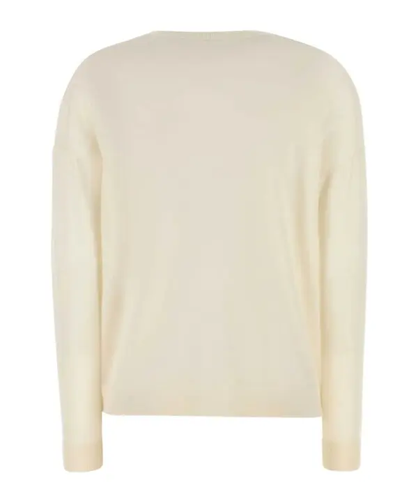 Co Long-sleeved V-neck Pullover - Ivory