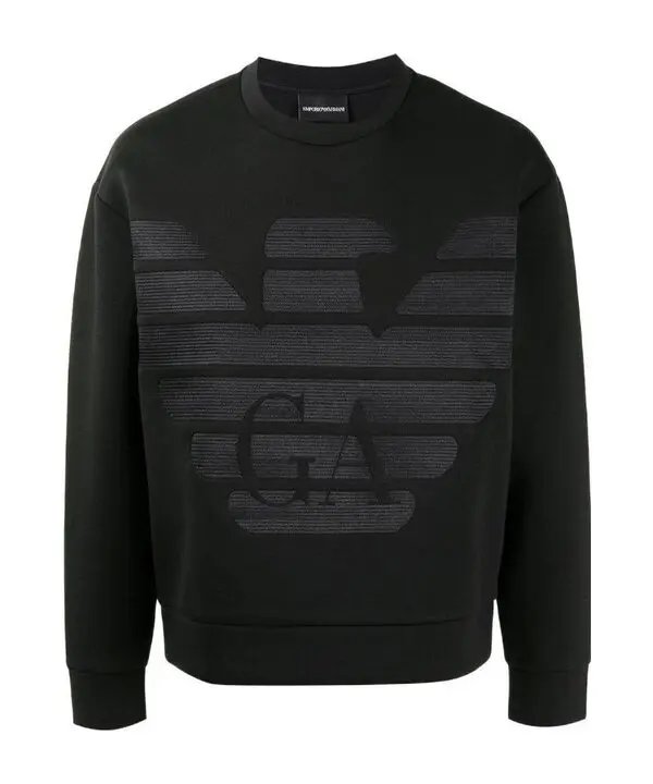 Emporio Armani Logo Print Sweatshirt - Black