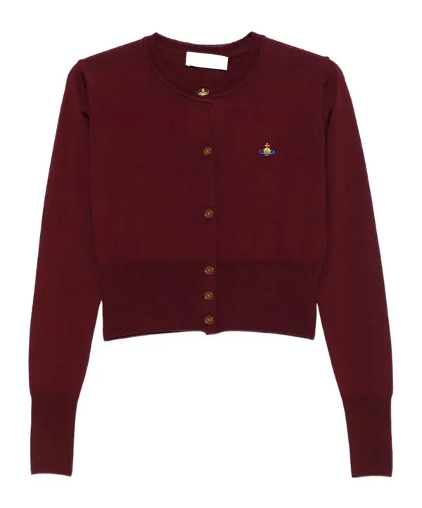 VIVIENNE WESTWOOD Orb Embroidered Cropped Cardigan